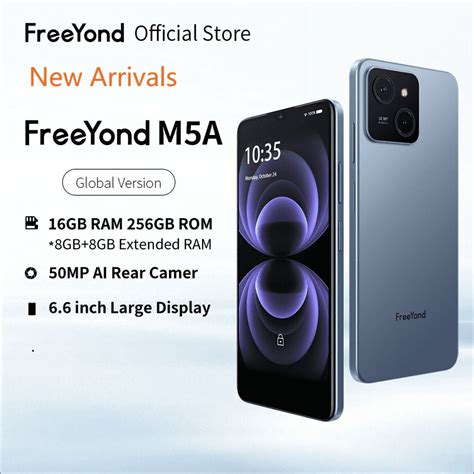 FreeYond M5A Unlocked Smartphones, 8GB RAM, 256GB ROM, 4G Dual SIM, 6.6 ...