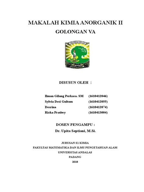 Golongan Va Pdf