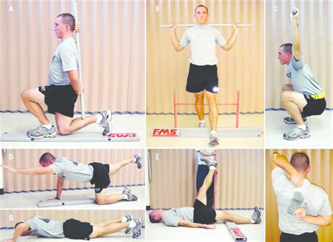 Functional Movement Screen Tests A In Line Lunge B Hurdle Step