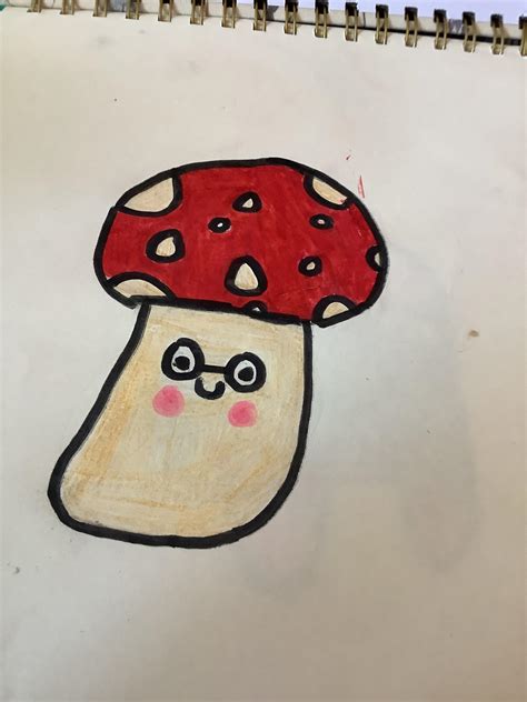 Cute Mushroom Drawing