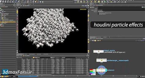 آموزش پارتیکل سیستم ذرات particle system شبیه سازی آتش دود انفجار گرد