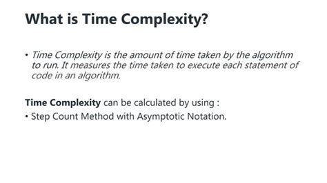 Step Count Method For Time Complexity Analysispptx