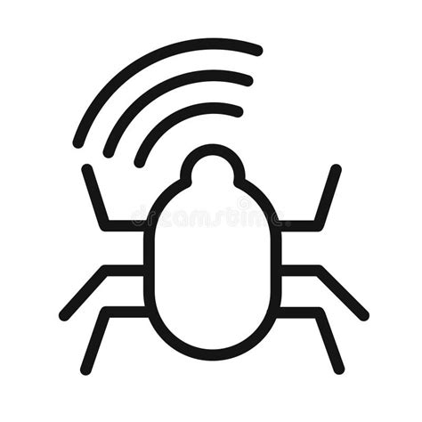 Radio Spy Bug Icon Mark In Filled Style Stock Vector Illustration Of