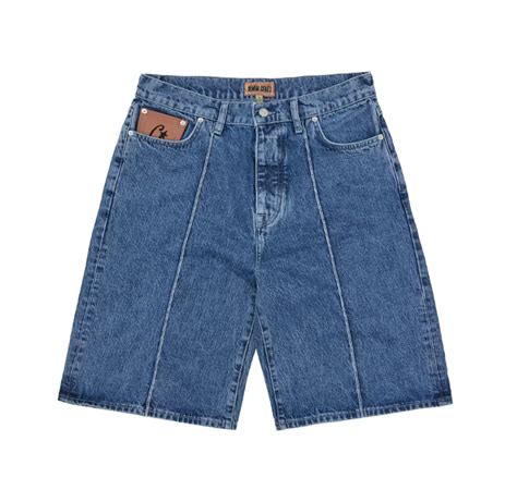 Corteiz C Star Denim Jorts Faded Blue Dripclub