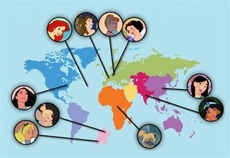 Disney Princesses World Map Disney Princess Photo 21825748 Fanpop