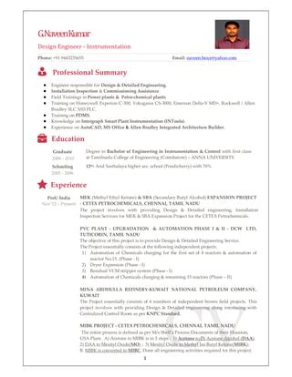 G Naveen Kumar Instrumentation Design Engineer PDF