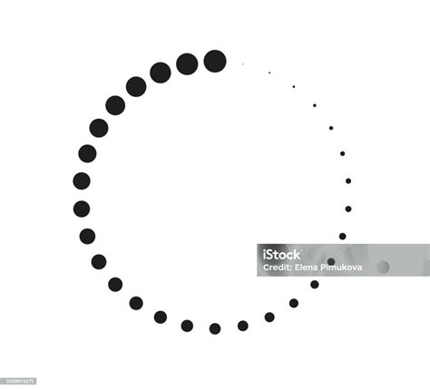 Dotted Gradient Circle Load Icon Throbber Symbol Halftone Effect Circular Dotted Frame Progress