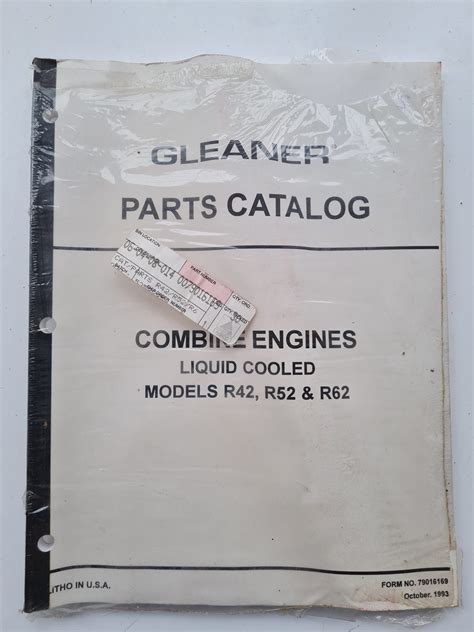 Gleaner R R R Liquid Cooled Combine Engines Parts Catalogue SPS Parts