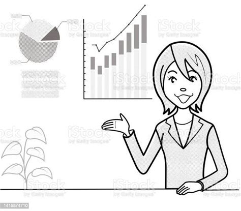 Businesswoman Analyzing Data Stock Illustration Download Image Now