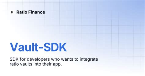 vault sdk ratio finance