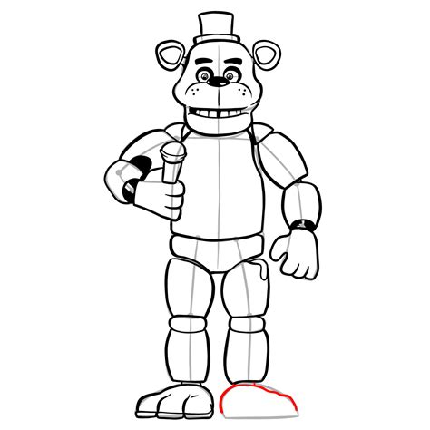 How To Draw Freddy Fazbear FNaF SketchOk