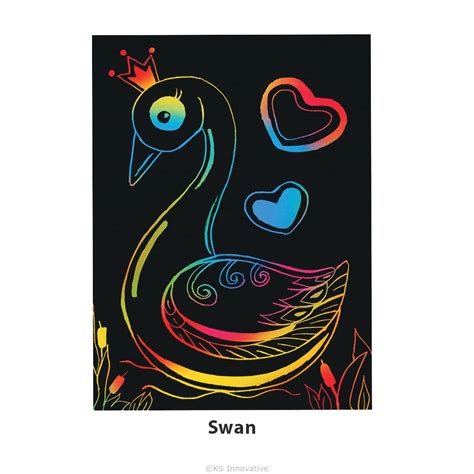 Scratch Art Bird Penguin Swan Kingfisher Owl