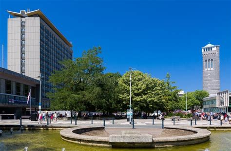 Plymouth Civic Centre Building Redactionele Stock Afbeelding Image