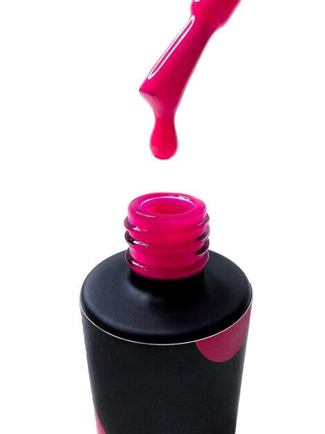 Premium Photo Bottle Of Nail Polish Pink For Manicure Closeup