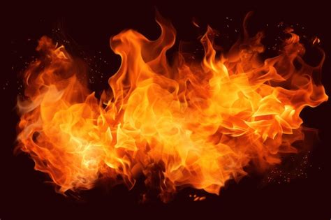 Premium AI Image Isolate Blazing Fire Flame Shapes Collection