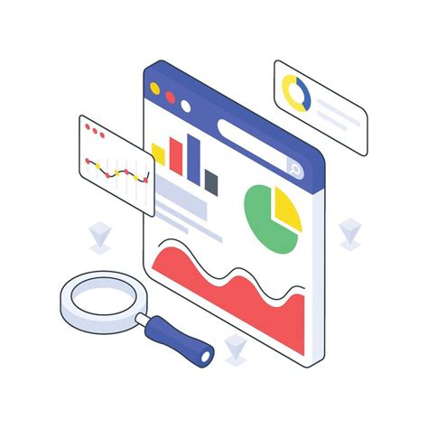 Web Analysis Isometric Colored 54920070 Vector Art At Vecteezy