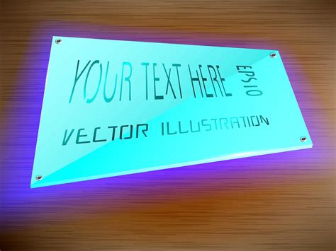 Acrylic Label Led Light Decoration On Label 538796 Vector Art At Vecteezy