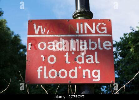 Road Liable To Flooding Sign Stock Photo Alamy