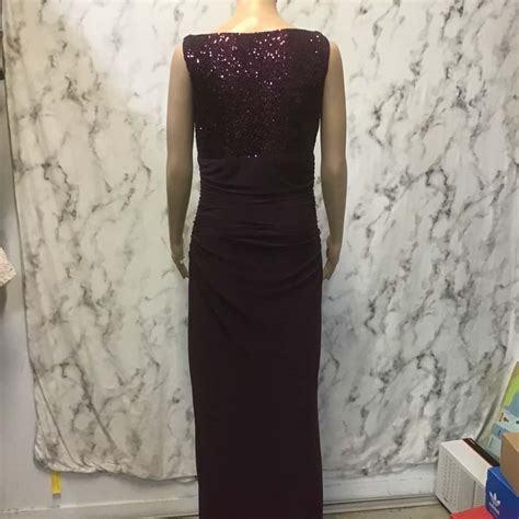 Ralph Lauren Cowl Neck Evening Dress Size 810 Plums