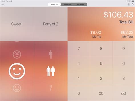 Ez Bill Tip Calculator For IPhone IPad And Apple Watch Screenshot