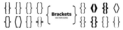 Premium Vector Brackets Set Communication Icon Set