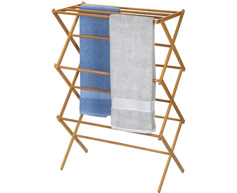 Bamboo Foldable Laundry Clothes Drying Rack Compact Portable And Collapsible Drying Clothes Rack