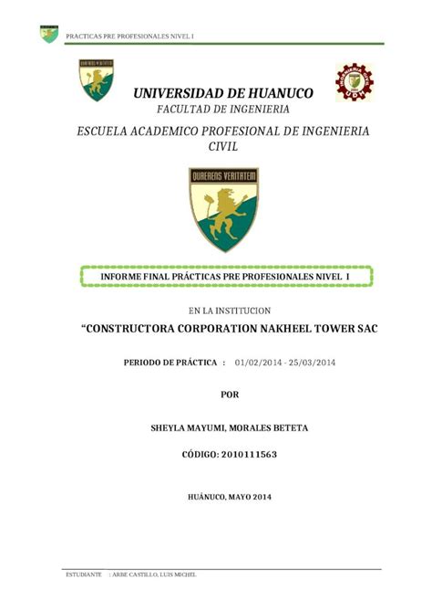 DOC Informe Final De Practicas Nivel I DOKUMEN TIPS
