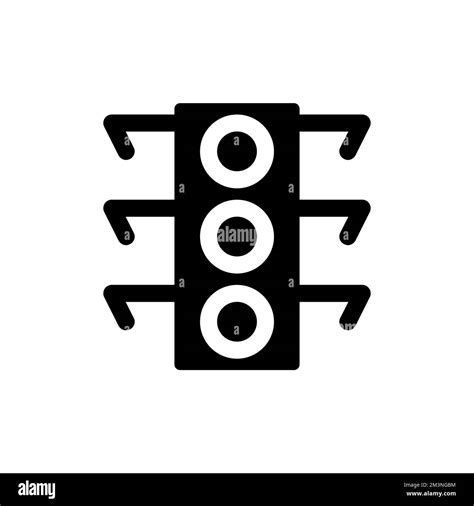 Traffic Light Black Glyph Ui Icon Stock Vector Image Art Alamy