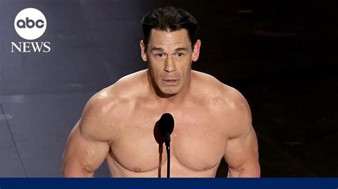 Oscars 2024 Nearly Naked John Cena Presents Award For Costume Design