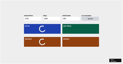 Spin Delay Forked Codesandbox Spin Delay Forked Codesandbox