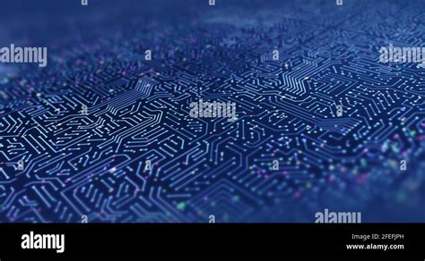 Ai Processor Processing Data Cpu Circuit Data Flowing Loop Stock