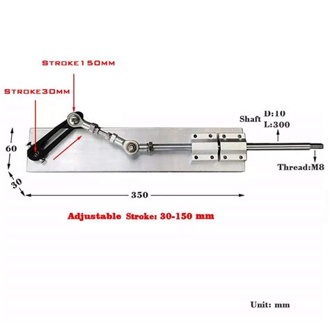 DIY Telescopic Linear Actuator Kit With Mounting Bracket And Speed Adjustment Power Supply