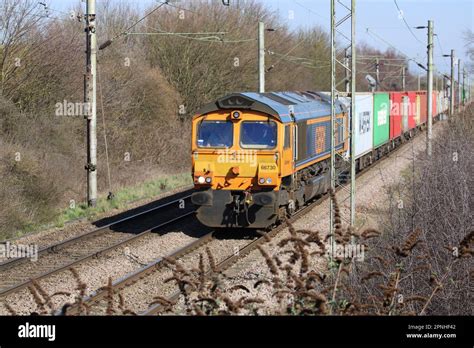 Gbrf Class 66 Working 4m23 Felixstowe North To Hams Hall Intermodal On