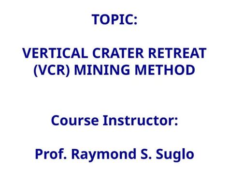 cut and fill mining method ppt