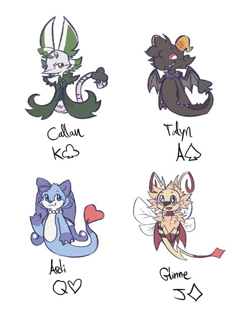 Four Main Ocs By Xe Cutie On Deviantart