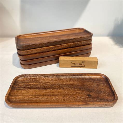 Walnut Tray 30x12cm Suria Green