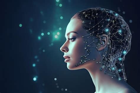 Premium Ai Image A Symbolic Concept Image Of Ai Technology Fused With A Human Robot Brain By