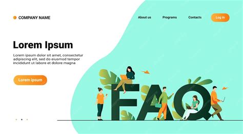 거 대 한 Faq 절연 평면 벡터 일러스트 레이 션 근처에 앉아서 서있는 작은 사람들 질문하고 답을 얻는 만화 사용자 무료 벡터