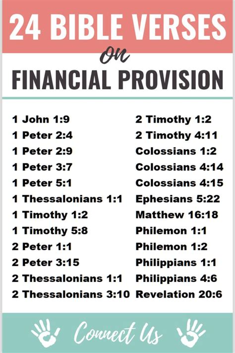 25 Powerful Bible Scriptures On Financial Provision Connectus Bible