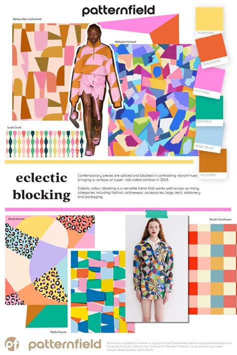 Eclectic Blocking Diseño Interior Colorido Estampados Textiles Revistas De Moda