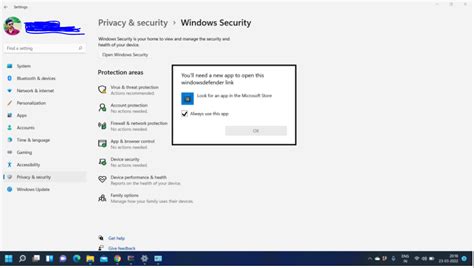 Windows Security Error You Need Another App To Open Windowsdefender Link Problem In Windows 11