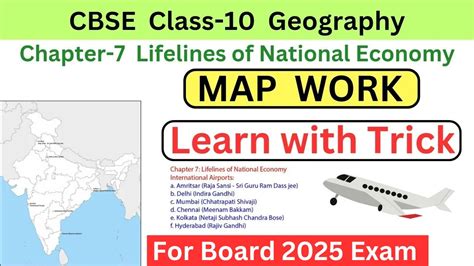 Map Work Cbse Class 10 Geography Chapter 7 Lifelines Of National