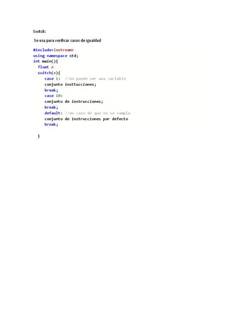 Clase De Switch Programacion Pdf Informática Tecnología