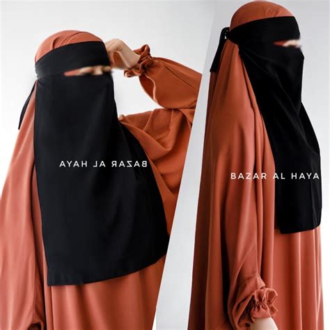 Black Single Layer Niqab Burqa Niqab Veil Nikab Better Breathe Etsy