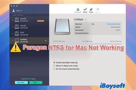 Paragon NTFS for Mac Não Funciona Análise Geral Correções
