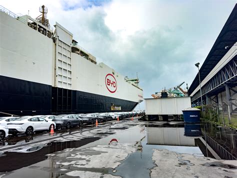 4r Navio Da BYD Que Leva 7 500 Carros Faz Estreia No Brasil