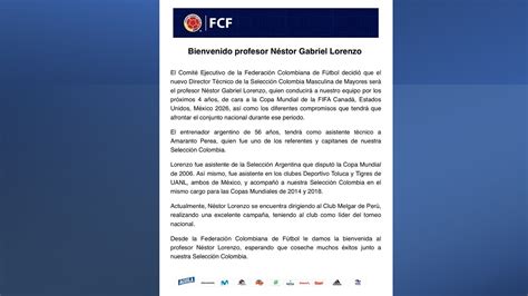 ¡confirmado Néstor Lorenzo Es El Nuevo Entrenador De La Selección