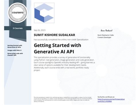 How I Learned Generative Ai With Openai Sumit Kishore Sudalkar Posted On The Topic Linkedin