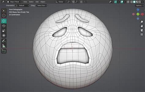 3d Model Weary Face Animated Emoji Vr Ar Low Poly Cgtrader