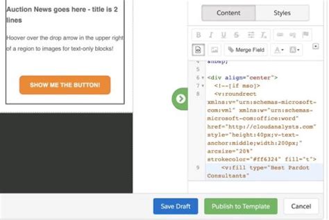 How To Create A Beautiful Email Button In Pardot Marketing Cloud Or